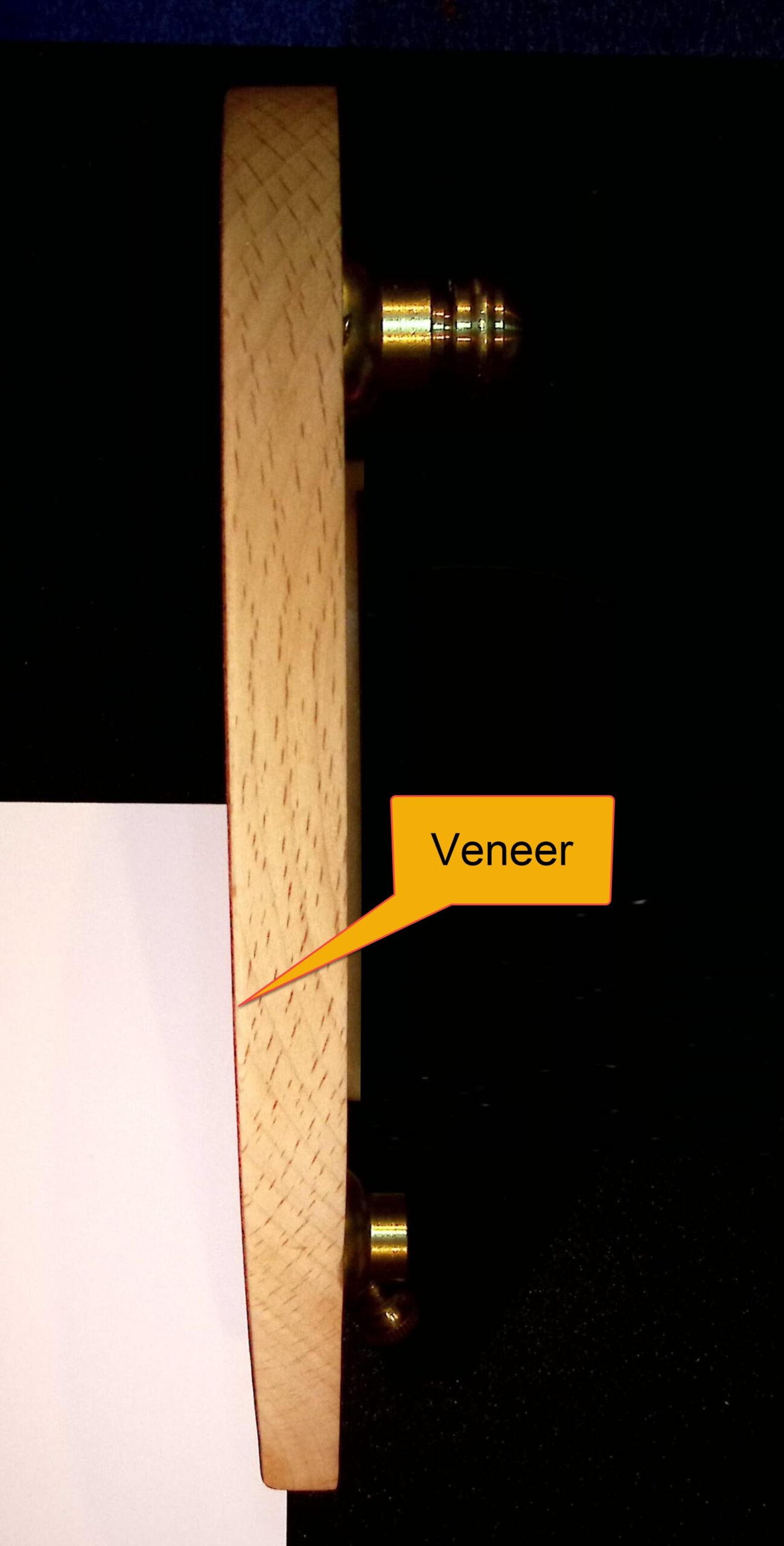 Om Symbol Planchette – Beech & Sapele with Brass Accents | Bespoke Designs